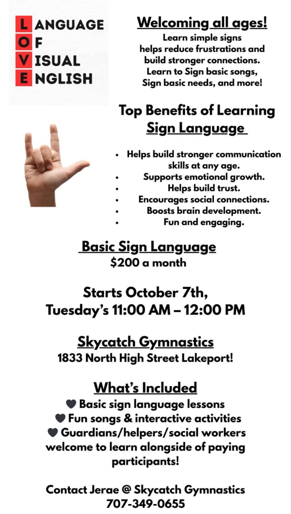 American Sign Language Class - Discover Lakeport CA